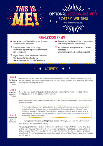 This Is Me Poetry Writing Resources for Primary School Pupils ...