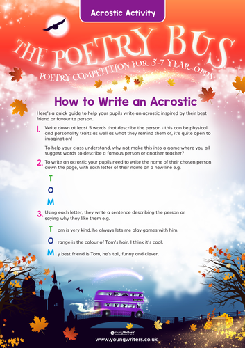 The Poetry Bus Writing Resources for 5-7 Year-Olds | Teaching Resources