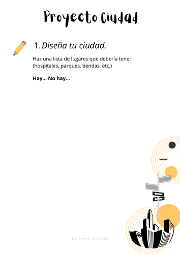 Proyecto Ciudad - Spanish GCSE | Teaching Resources