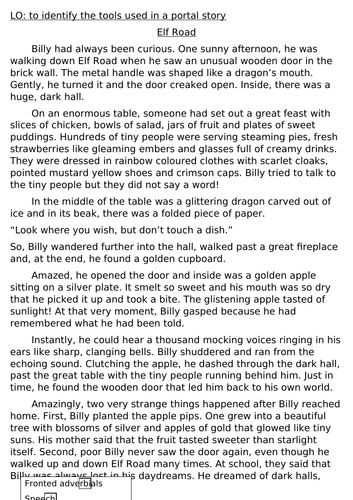 ‘Elf Road’ - Portal Story - Talk for Writing Style English Unit (4 ...