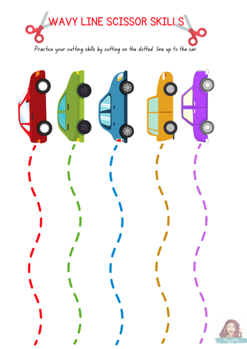 Wavy Line Scissor Skills | Teaching Resources