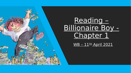 Billionaire Boy VIPERS Term Lesson Pack | Teaching Resources