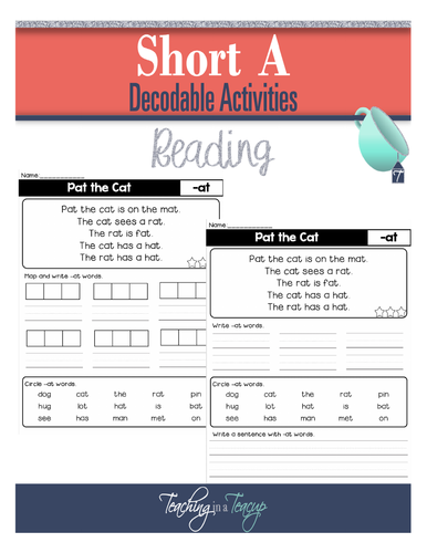 Short A Decodable Activities | Teaching Resources