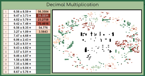 Decimal Multiplication Pixel Art - Be the Best you Can | Teaching Resources