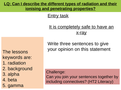 Radioactivity Lessons CP6 Physics combined Science Edexcel GCSE 9-1 ...