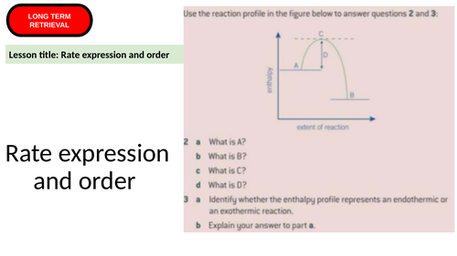 AQA A-Level chemistry kinetics topic | Teaching Resources