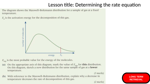 AQA A-Level chemistry kinetics topic | Teaching Resources