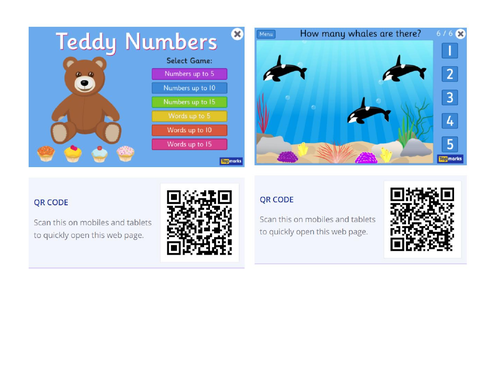 QR codes for games to play on iPads KS1 | Teaching Resources