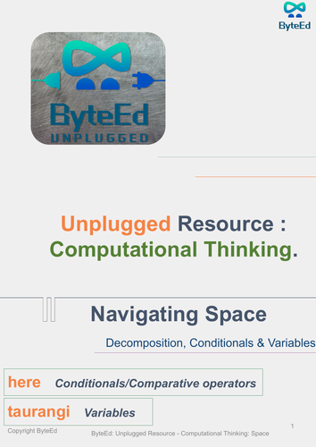 ByteEd Unplugged Computational Thinking : Introducing conditionals ... ByteEd Unplugged Computational Thinking : Introducing conditionals ...