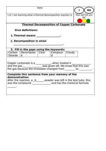 KS3 Chemistry ,Reactions, Energetics and Materials - Full Term 11 ...