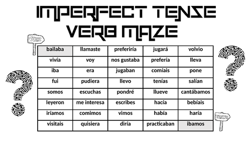 Spanish Verb Maze - Imperfect Tense | Teaching Resources