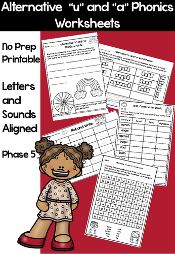 Phase 5 Phonics Alternative u and a Activities | Teaching Resources