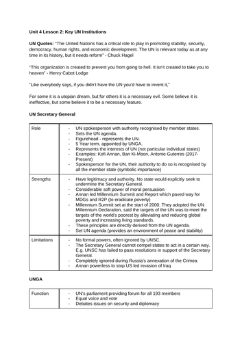 Global Politics-Full Political Gov Notes | Teaching Resources
