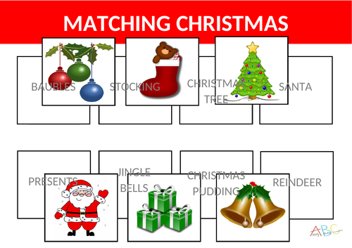 Matching Christmas- Words | Teaching Resources