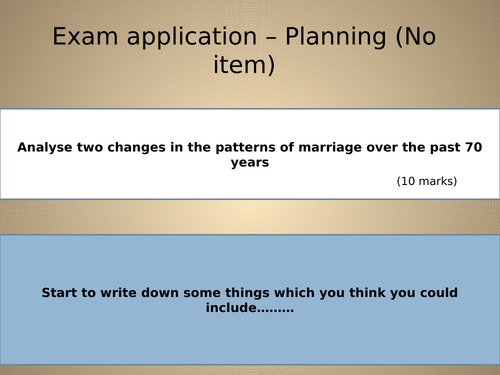 Changing patterns of the family - Exam Work - Families and Households ...