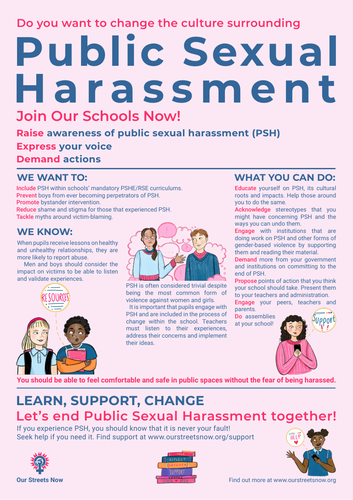 School Posters + Display Ideas on tackling public sexual harassment ...