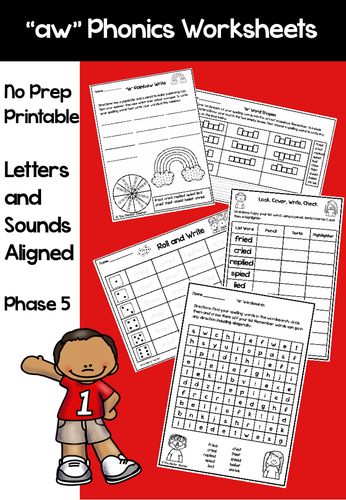 Phase 5 Phonics aw Activities | Teaching Resources