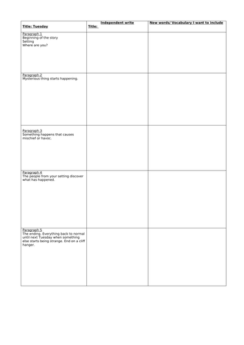 Tuesday by David Wiesner Literacy Planning | Teaching Resources