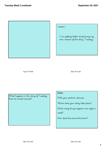 Tuesday by David Wiesner Literacy Planning | Teaching Resources