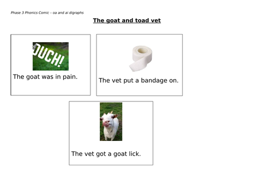Phonics Comic - 'oa' and 'ai' digraph | Teaching Resources