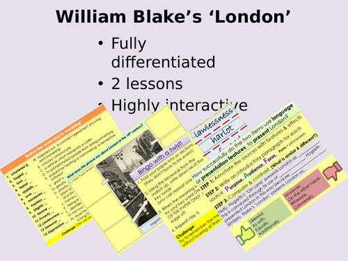 William Blake: London, differentiated | Teaching Resources