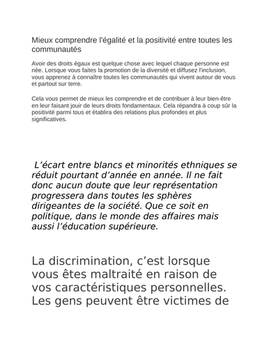 A level FRENCH lesson plan - discussing DIVERSITY - multiple extracts ...