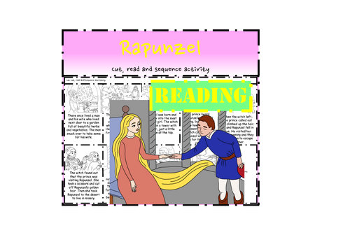 Rapunzel Reading Activity: Read and Sequence cut & paste to make a book ...