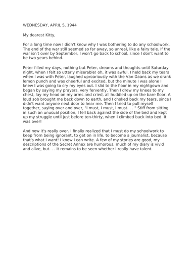 Anne Frank's Literacy Planning (Diary writing) | Teaching Resources