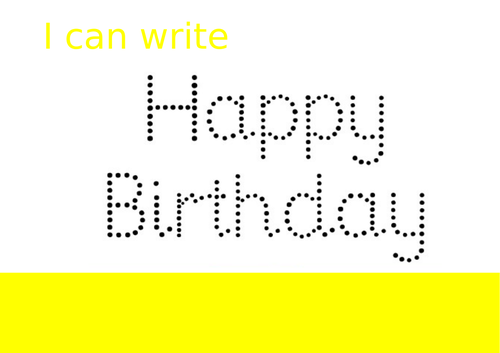 Tracing- Happy Birthday | Teaching Resources