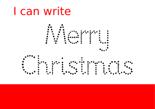Tracing- Merry Christmas | Teaching Resources