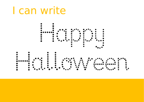 Tracing- Happy Halloween | Teaching Resources
