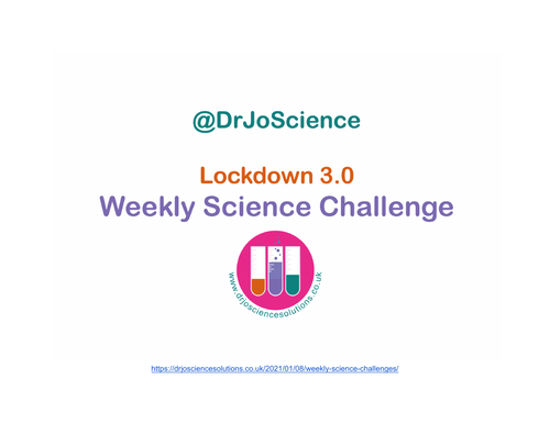 Weekly Science Challenge Activities | Teaching Resources