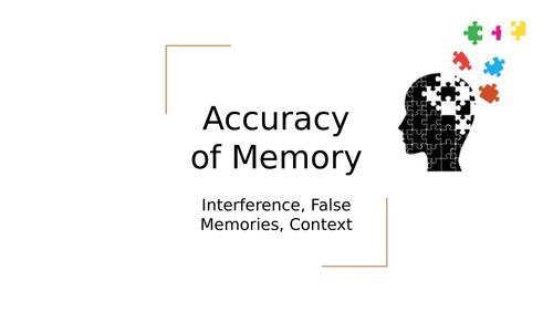 AQA GCSE Psychology - Memory Unit 1.1 | Teaching Resources