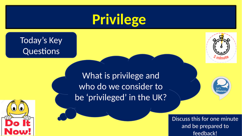 Privilege Assembly, Tutor Time, PSHE, Lesson | Teaching Resources