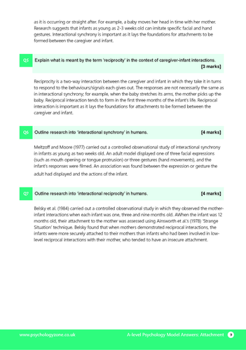 AQA Psychology BRILLIANT MODEL ANSWERS: Attachments: AS and A-level ...