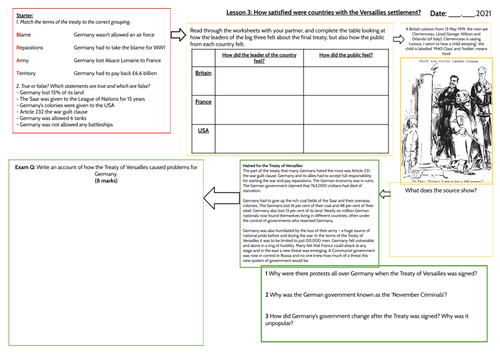 Conflict and Tension 1914-1918: Part 1 Peacemaking | Teaching Resources