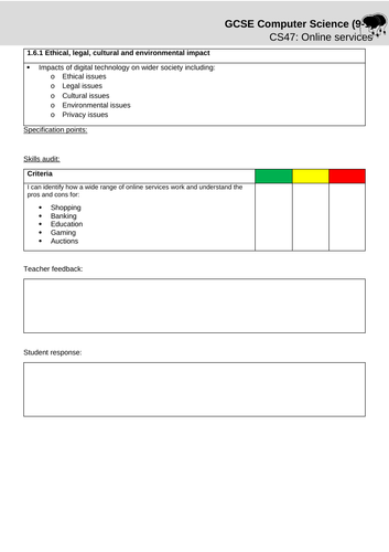 OCR GCSE - CS47: Online services | Teaching Resources