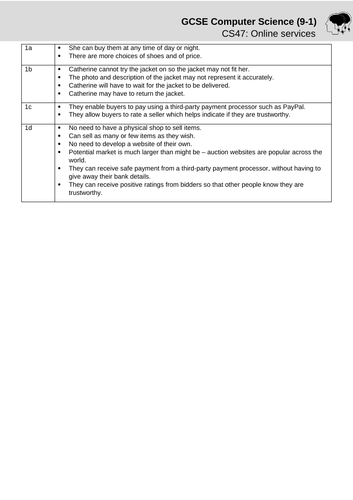 OCR GCSE - CS47: Online services | Teaching Resources