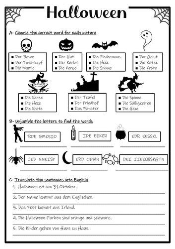 German Halloween | Teaching Resources