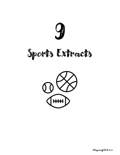 9 Sports Fiction Extracts | Figurative Language | Athletics | Close ...