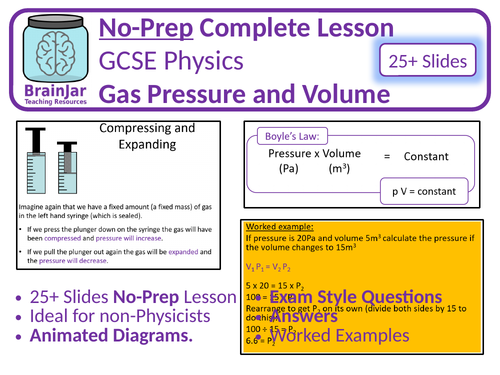 Gas Pressure and Volume | Teaching Resources