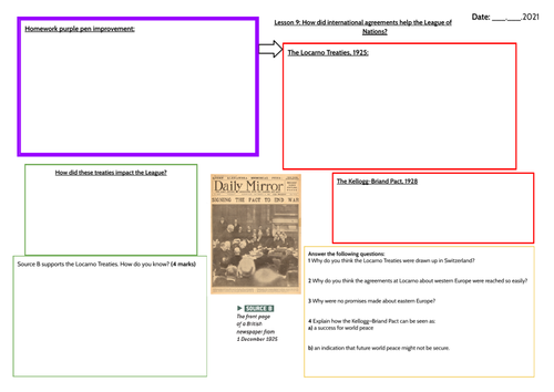 Conflict and Tension 1914-1918 Part Two: The League of Nations ...