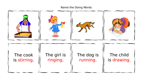 Name the Doing Words Animations EYFS / KS1 | Teaching Resources