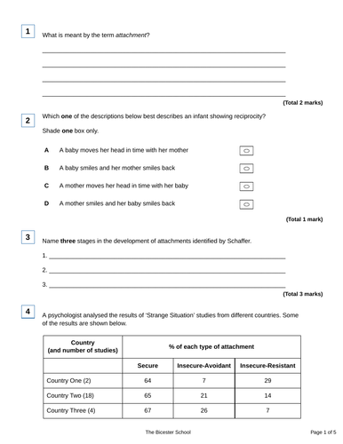 AQA A-Level Psychology Attachment – Stages of Attachment | Teaching ... AQA A-Level Psychology Attachment – Stages of Attachment | Teaching ...