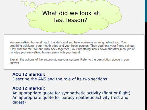 AQA A-Level Psychology Biopsychology – The Endocrine System | Teaching ...