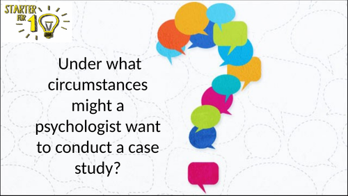AQA A-Level Psychology Research Methods – Case Studies | Teaching Resources