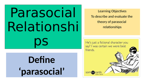AQA A-Level Psychology Relationships – Parasocial Relationships ...