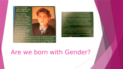 BTEC Applied Psychology - Unit 1: C3 Explaining Gender | Teaching Resources