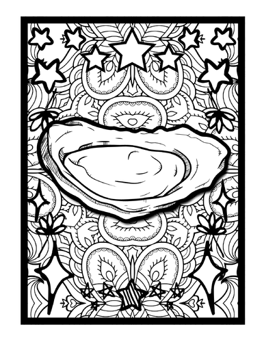 Clams Mindfulness Mandala Coloring Pages, Animals Coloring Printable ...