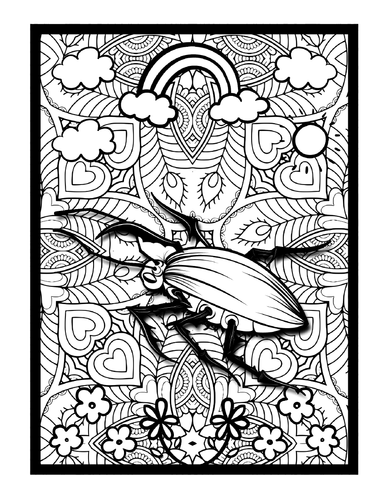 Cockroaches Mindfulness Mandala Coloring Pages, Animals Coloring ...